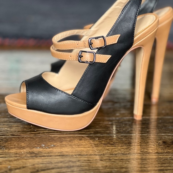 Victoria's Secret | Shoes | Black And Tan Victorias Secret High Heels ...